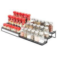 China Standing Type Kitchen Bathroom Living Room Countertop 3 Layers Retractable Spice Rack for sale
