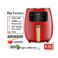China Sunny 4.5L Digital Touchscreen Air Fryer 1200W No Oil Needed Plastic Home Kitchen Appliance for sale