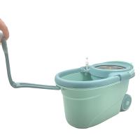 China Custom Logo High Capacity Floor Cleaning Microfiber Spinning Mop Bucket 360 Rotating Dual Drive 1kg for sale
