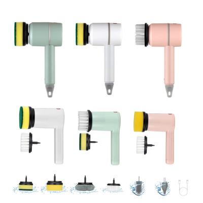 China Free Sample Multifunctional Hand Free Electric Cleaning Brush for Kitchen and Bathroom for sale