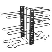 China Adjustable Kitchen Cabinet Pot and Pan Organizer 8 Tier Rack with 3 DIY Methods for sale