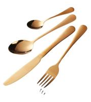 China 410 Stainless Steel Cutlery Set 4 Piece Knife Fork Spoon for Restaurant Hotel Steak Cake for sale