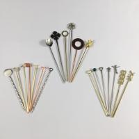 China 304 Stainless Steel Cocktail Pins Swizzle Stick 18cm Reusable Small Paddles Custom Logo for sale