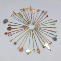 China 304 Stainless Steel Cocktail Pins Swizzle Stick 18cm Reusable Small Paddles Custom Logo for sale