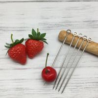 China 304 Stainless Steel Cocktail Pins Swizzle Stick 18cm Reusable Small Paddles Custom Logo for sale
