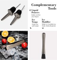 China 11-Piece Bartender Kit Cocktail Smoker Set 750ml 600ml Stainless Steel Barware for sale