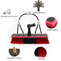 China Water Fed Pole Cleaning Brush for Long Handle Dust Removal Solar Panel Window Glass for sale