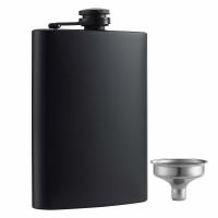 China Leather Covered Stainless Steel Wine Flask 8oz 93x122mm Outdoor Hip Flask for Men for sale