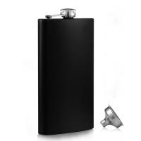 China Leather Covered Stainless Steel Wine Flask 8oz 93x122mm Outdoor Hip Flask for Men for sale