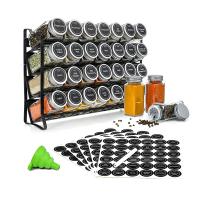 China 3-Tier Spice Rack Standing Metal Seasoning Bottle Organizer 30x9.8x23.3cm for Kitchen Counter for sale