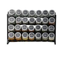 China 3-Tier Spice Rack Standing Metal Seasoning Bottle Organizer 30x9.8x23.3cm for Kitchen Counter for sale