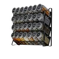 China 3-Tier Spice Rack Standing Metal Seasoning Bottle Organizer 30x9.8x23.3cm for Kitchen Counter for sale