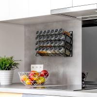 China 3-Tier Spice Rack Standing Metal Seasoning Bottle Organizer 30x9.8x23.3cm for Kitchen Counter for sale