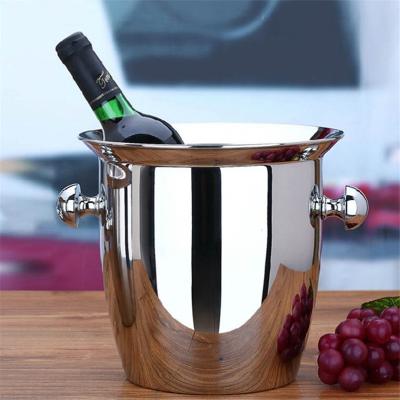 China 304 Stainless Steel Ice Bucket 2L for 6 Bottles Beer Wine Custom Logo for sale