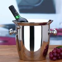 China 304 Stainless Steel Ice Bucket 2L for 6 Bottles Beer Wine Custom Logo for sale