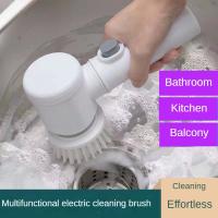 China 8 in 1 Electric Spin Scrubber 400g Lightweight Cleaning Brush for Kitchen Bathroom Sink for sale