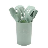 China 12pcs Food Grade Silicone Kitchen Utensils Set Nonstick Cooking Tools 30cm Spatula for sale