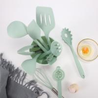 China 12pcs Food Grade Silicone Kitchen Utensils Set Nonstick Cooking Tools 30cm Spatula for sale