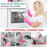 China Electric Cleaning Brush 400g White USB Rechargeable for Kitchen Bathtub Tile Cleaning for sale
