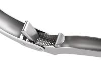 China Stainless Steel Garlic Press Grinder 304SS 18x3cm Easy Clean Rust Proof Kitchen Gadget for sale
