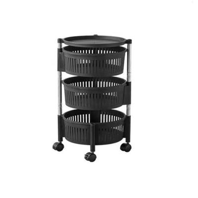 China Standing Type 3 Layers Metal Round Pantry Storage and Organization for Kitchen Cabinet for sale