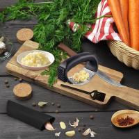 China Food Grade Stainless Steel Garlic Press 11x5.1x7.2cm Kitchen Gadget Rocker Mincer for sale