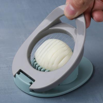China Stainless Steel Egg Slicer Cutter for Boiled Eggs Manual Egg Cutting Wire 12x8.3x3.2cm for sale