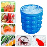 China Custom Logo Portable Half Round Ice Chips Ice Bucket with Lid 13cm TPE PP for Pub Party for sale