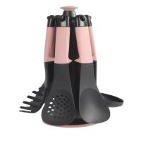 China Effortlessly Access Utensils with 6-Piece Nylon Set and Rotating Storage Stand for sale