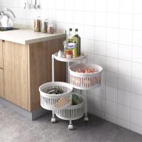 China Non-folding Rack Rotating Vegetable Shelving for Sustainable Kitchen Floor Storage for sale