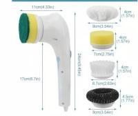 China 5 in 1 Electric Spin Scrubber IPX7 Waterproof Cordless Cleaning Brush 400g for sale