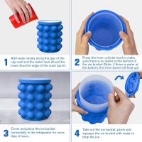 China Custom Logo Portable Half Round Ice Chips Ice Bucket with Lid 13cm TPE PP for Pub Party for sale