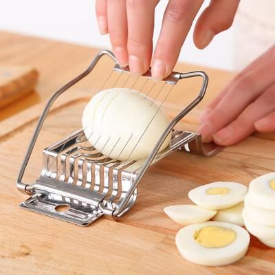 China Stainless Steel Preserved Egg Ham Banana Cutter Slicer 14x9.5x2.2cm Multifunctional Kitchen Tool for Boiled Eggs for sale
