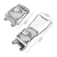 China Stainless Steel Preserved Egg Ham Banana Cutter Slicer 14x9.5x2.2cm Multifunctional Kitchen Tool for Boiled Eggs for sale