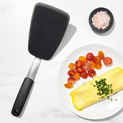 China 2 Pack 600F Heat Resistant Non-Stick Silicone Spatula Set 33.6cm 30.7cm for Kitchen Cooking for sale