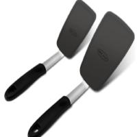 China 2 Pack 600F Heat Resistant Non-Stick Silicone Spatula Set 33.6cm 30.7cm for Kitchen Cooking for sale