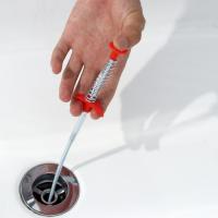 China 60cm Kitchen Sink Plunger and Sewer Toilet Unclogging Tool with Stainless Steel Handle for sale