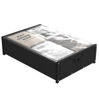 China Under Bed Storage Box with Pulley and Cover 61x42x16cm Plastic Clothes Toy Organizer for sale