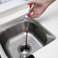 China 60cm Kitchen Sink Plunger and Sewer Toilet Unclogging Tool with Stainless Steel Handle for sale