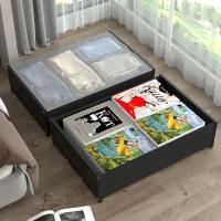 China Under Bed Storage Box with Pulley and Cover 61x42x16cm Plastic Clothes Toy Organizer for sale
