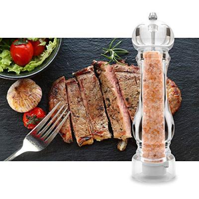 China Stainless Steel Salt and Pepper Grinder 60x221mm Manual Pepper Mill One Hand Thumb Operation for sale