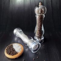 China Stainless Steel Salt and Pepper Grinder 60x221mm Manual Pepper Mill One Hand Thumb Operation for sale