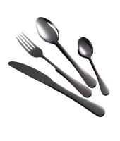 China 193G Gold Plated Stainless Steel Cutlery Set 4 Piece Fork Spoon Knife Bulk for sale