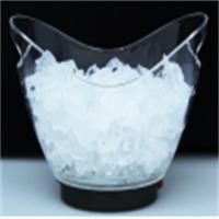 China Ice Buckets Tongs Type Large Plastic Beer Container with Handles and LED Lighting for sale