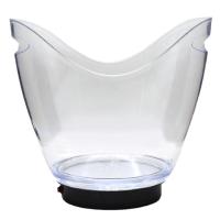China Oval Shape LED Flashing Plastic Ice Bucket 4L for KTV Bar Wine Vodka Whiskey Champagne for sale