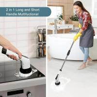 China White Plastic Electric Cleaning Brush Set Top Selling Spin Scrubber for Deep Cleaning for sale