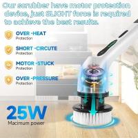 China White Plastic Electric Cleaning Brush Set Top Selling Spin Scrubber for Deep Cleaning for sale