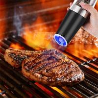 China Electric Salt Pepper Grinder Set 63x202mm Stainless Steel Gravity Sensor Blue Light Spice Mill for sale