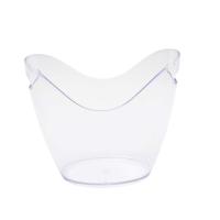 China Plastic LED Ice Bucket with RGB Colorful Lights 4L Capacity 27cm Clear Holder for Party for sale