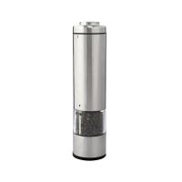 China Electric Pepper Grinder One Handed Operated 52x210mm Adjustable Coarseness Stainless Steel Salt Mill for BBQ for sale
